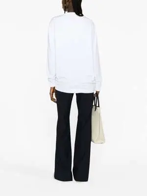 Stella McCartney Rhinestone-embellished Logo Sweatshirt - White