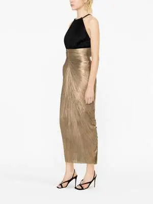 MARIA LUCIA HOHAN Macy Two-tone Ruched Silk Dress