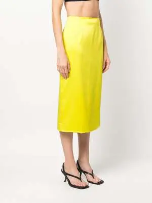 Gcds Satin-finish High-waisted Skirt