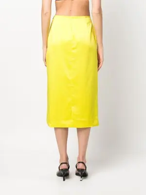 Gcds Satin-finish High-waisted Skirt