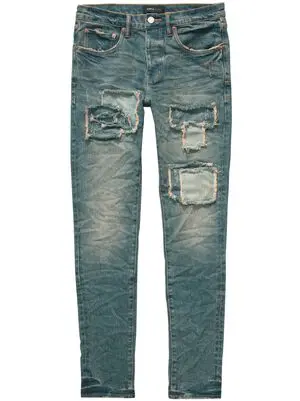 PURPLE BRAND Low-rise Skinny Jeans - Blue