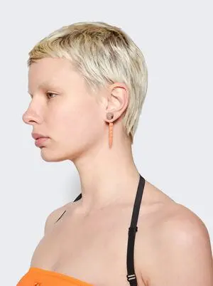 COURRÃ¨GES Courrèges Perforated Shell Earrings