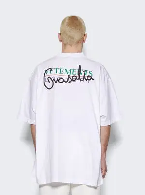 Vetements Good Luck Karma T-Shirt In White - 30% Off | Editorialist