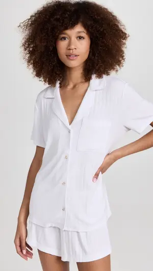 Eberjey Gisele Rib Relaxed Short Pajama Set