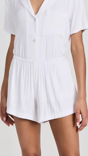 Eberjey Gisele Rib Relaxed Short Pajama Set