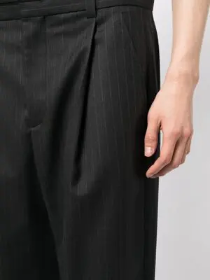 FERRARI Tailored Striped Virgin-wool Trousers