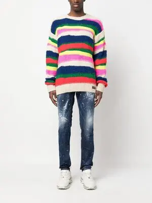 Dsquared2 Twimphony Paint-splatter Jeans - Blue