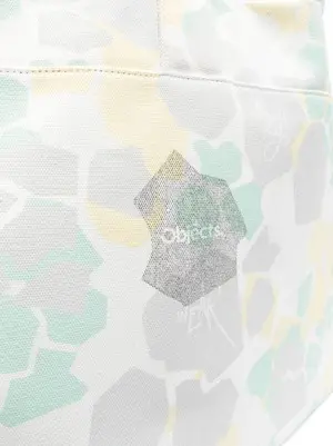 OBJECTS IV LIFE Abstract-print Cotton Tote Bag - White