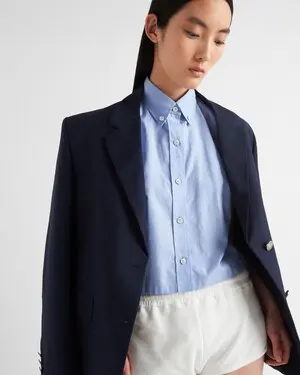 Prada Embroidered Oxford Shirt