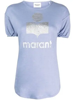 MARANT ETOILE Koldi Logo-print T-shirt - Blue