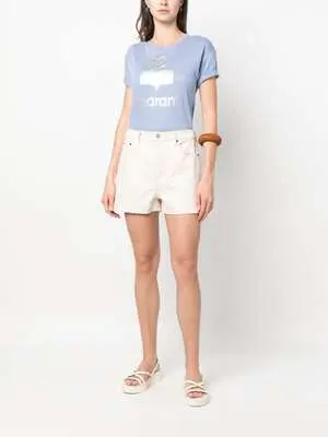 MARANT ETOILE Koldi Logo-print T-shirt - Blue