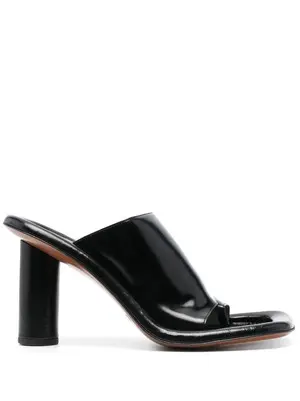 AMBUSH Leather High Heel Sandals - Black