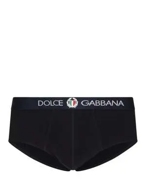 Dolce & Gabbana Logo-waistband Briefs - Black