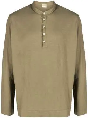 MASSIMO ALBA Long-sleeve Cotton Henley Shirt
