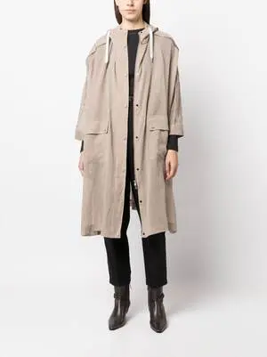 Brunello Cucinelli Monili-embellished Cotton Coat