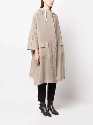 Brunello Cucinelli Monili-embellished Cotton Coat
