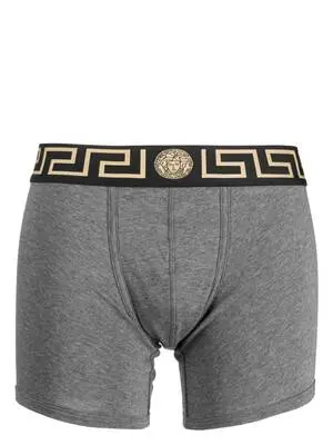 Versace Logo-waist Boxer Briefs - Grey