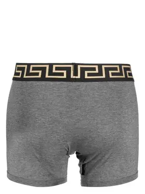 Versace Logo-waist Boxer Briefs - Grey