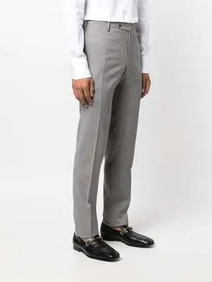 PT TORINO Tailored-cut Tapered Trousers - Grey