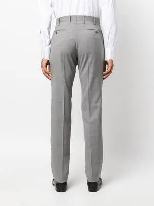 PT TORINO Tailored-cut Tapered Trousers - Grey