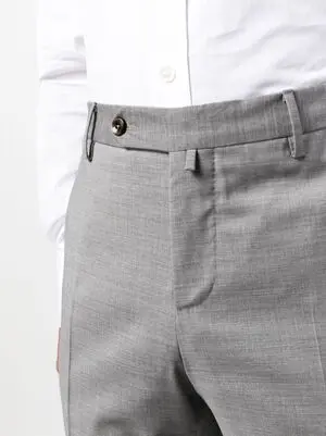 PT TORINO Tailored-cut Tapered Trousers - Grey