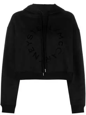 Stella McCartney Logo-print Cropped Sweatshirt - Black