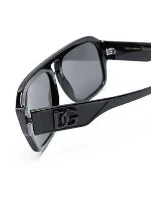 Dolce & Gabbana Logo Plaque Pilot Sunglasses