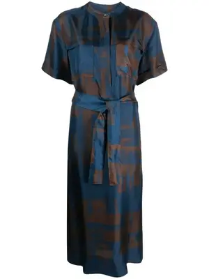 Soeur Thailand Abstract-print Silk Dress