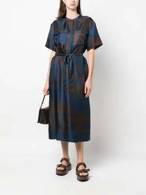 Soeur Thailand Abstract-print Silk Dress