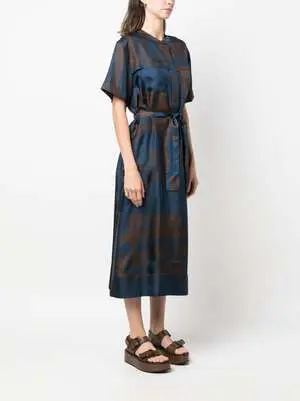 Soeur Thailand Abstract-print Silk Dress