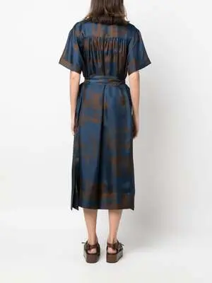 Soeur Thailand Abstract-print Silk Dress