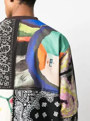 CHILDREN OF THE DISCORDANCE Patchwork Pattern-print Jumper
