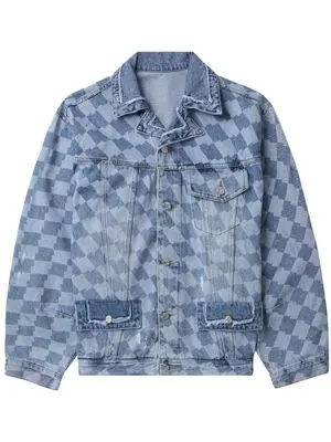 ADER ERROR Check-pattern Denim Jacket