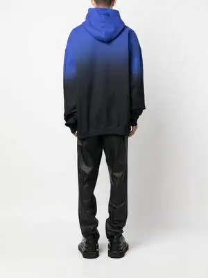 Vetements Logo Print Distressed Hoodie