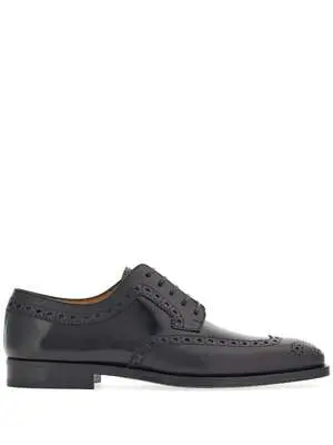 FERRAGAMO Tonal-stitching Leather Derby Shoes