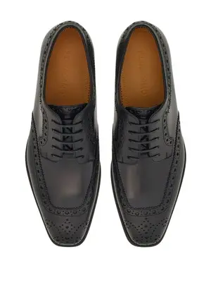 FERRAGAMO Tonal-stitching Leather Derby Shoes