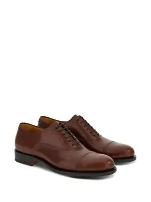 FERRAGAMO Tramezza Oxford Cap Toe Lace-up Shoes - Brown