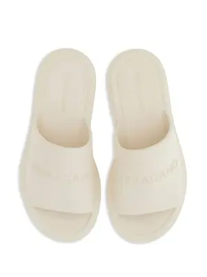 FERRAGAMO Logo-debossed Open-toe Slides