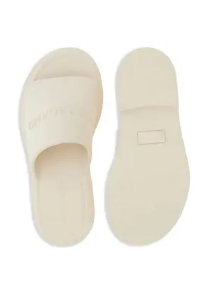 FERRAGAMO Logo-debossed Open-toe Slides