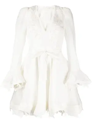 Zimmermann Wonderland Lace-appliqué Minidress