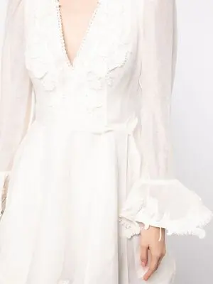 Zimmermann Wonderland Lace-appliqué Minidress