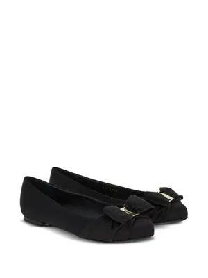 FERRAGAMO Vara Bow-detailing Ballerinas - Black