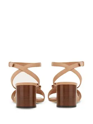 FERRAGAMO 55mm Block Heel Bow Detail Sandals
