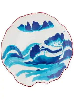 SELETTI Classic On Acid Melting Landscape Dessert Plate - White