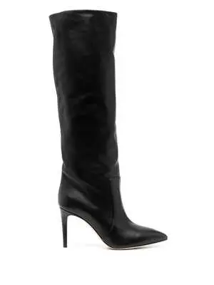 Paris Texas Stiletto 85mm Leather Boots - Black