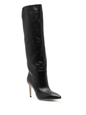 Paris Texas Stiletto 85mm Leather Boots - Black