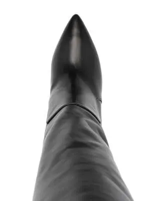 Paris Texas Stiletto 85mm Leather Boots - Black