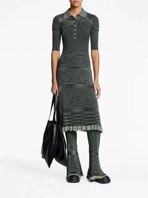 Proenza Schouler White Label Space-dye Polo Dress