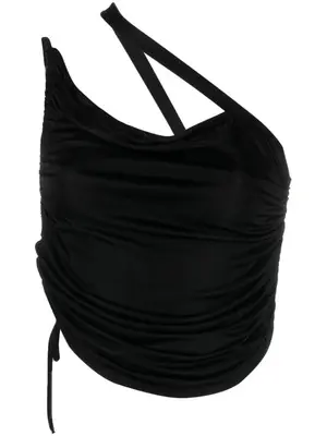 ANDREĀDAMO One-shoulder Draped Top