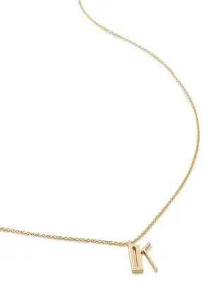 Monica Vinader Alphabet K Pendant Necklace - Gold